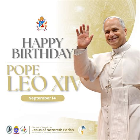 Happy 70th Birthday Pope Leo Jesus Of Nazareth Parish Facebook