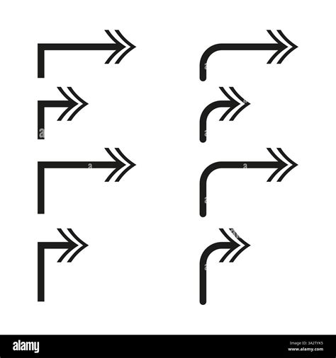 Arrow Icon Direction Pointer Symbol Navigation Path Illustration Vector Guide Sign Stock
