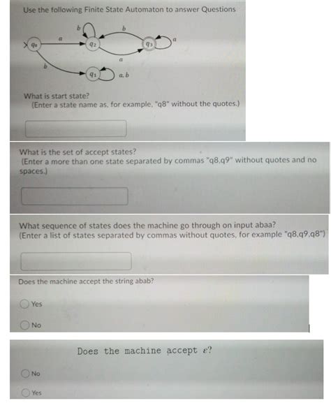 Solved Use The Following Finite State Automaton To Answer