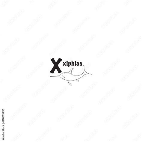 Xiphias Coloring Page Stock Vector Adobe Stock