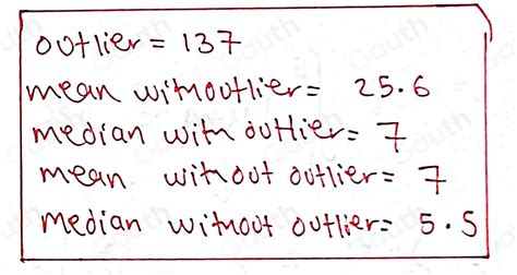 Solved Identify The Outlier In The Data Set And Then Find The Mean And