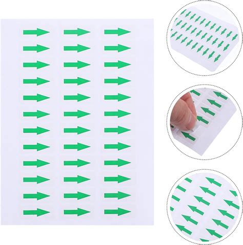 Cabilock 5 Books Green Arrows Stickers Directional Arrows Sign Removable Adhesive Arrows Floor