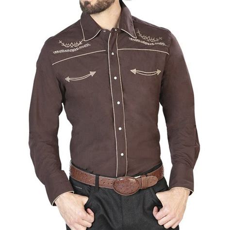 Camisa Vaquera Bordada El General Gen Parahombreusa