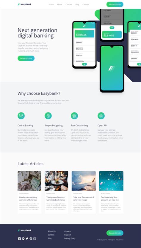 Frontend Mentor Easybank Landing Page With React And Tailwind Css Coding Challenge Solution