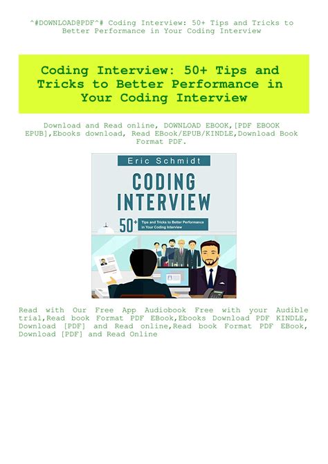 Ppt Downloadpdf Coding Interview 50 Tips And Tricks To Better Performance In Your Coding