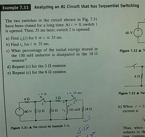 Answered Example 711 Analyzing An Rl Circuit Bartleby