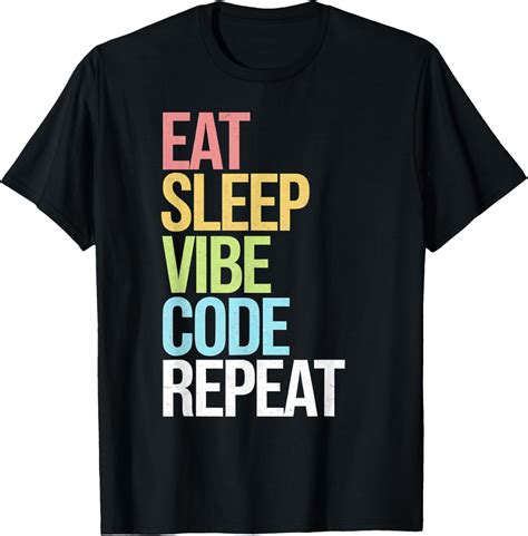 Men And Women Can Wear，eat Sleep Vibe Code Repeat Ai Programming Coding Vintage T Shirt