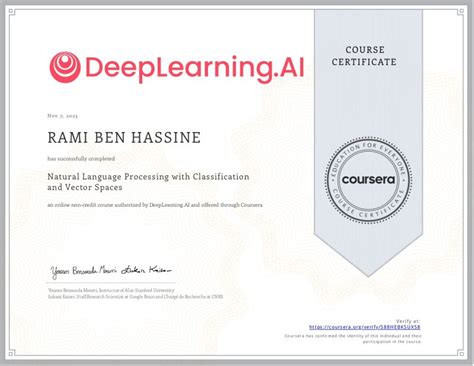 Completed Nlp Course By Deeplearningai Ramy Ben Hassine Posted On The