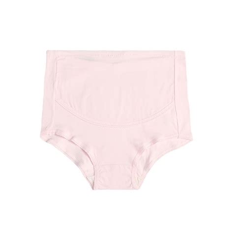3 Pcs 퓨어 컬러 대형 통기성 높은 허리 배꼽 리프트 조절 가능한 출산 팬티 색상 핑크 크기 Xxxxxl