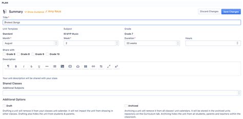 Myp Unit Plan Examples