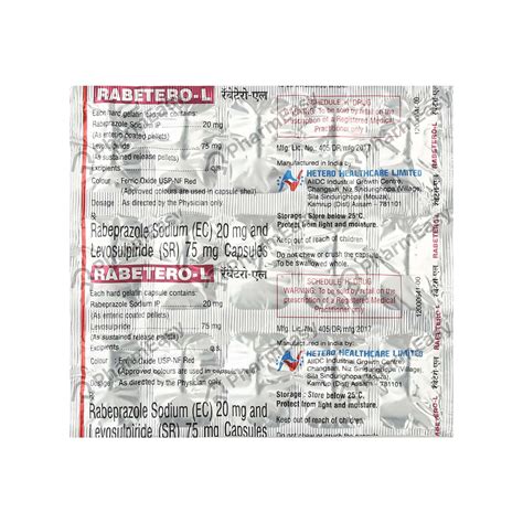 Rabetero L Strip Of 15 Capsules Uses Side Effects Dosage