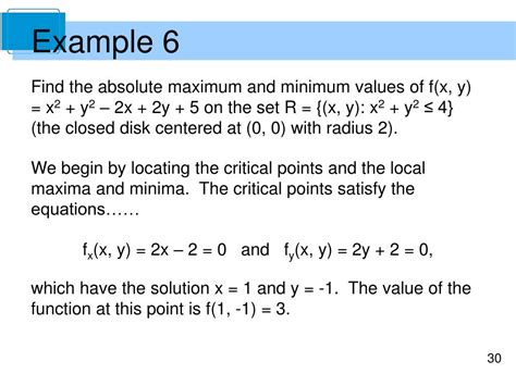 Ppt Extrema Of Functions Of Two Variables Powerpoint Presentation