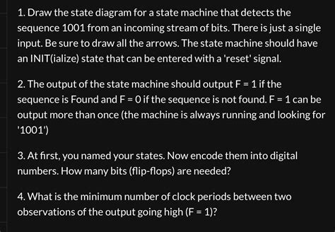Get Answer Draw The State Diagram For A State Machine That Detects The Transtutors