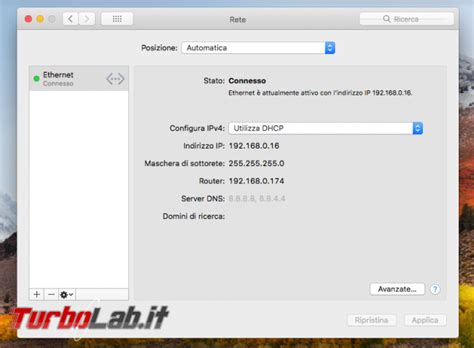 Trovare Il Nome E Lindirizzo IP Del Vostro Mac OS X TurboLab It
