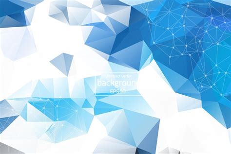 Premium Vector Abstract Low Poly Blue White Technology Vector Background Connection Structure
