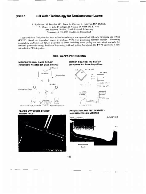 Full Wafer Technology For Semiconductor Lasers Ieee Conference