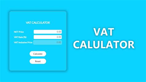 Vat Calculator Simple Javascript Project Youtube