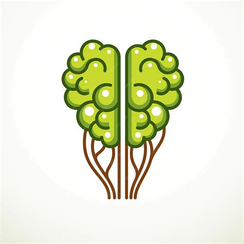 Premium Vector Tree Brain Concept The Wisdom Of Nature Intelligent