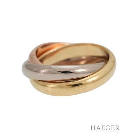 Cartier Trinity Ring Gr 59 750 Gold Tricolor