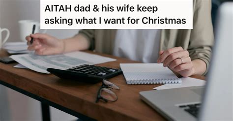 She Asked Her Dad And Stepmom To Pay One Of Her Bills Instead Of Buying Her A Christmas Present