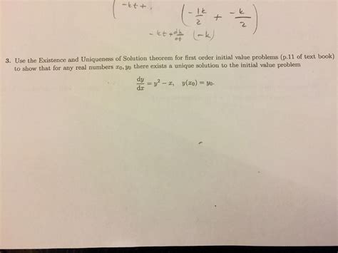 Solved Use The Existence And Uniqueness Of Solution Theorem