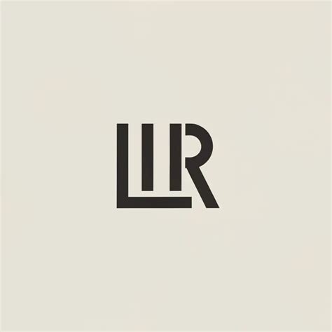 Logo Design For Lr Minimalistic Initials L And R On Clear Background Ai Logo Maker