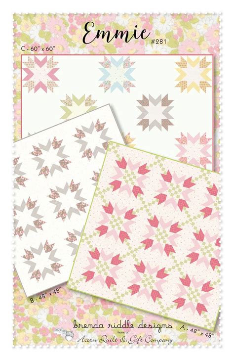 Emmie Paper Pattern Quilt Patterns Flower Quilt Patterns Quilts