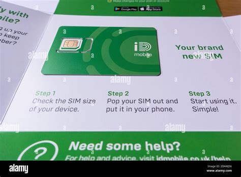 ID Mobile Sim Stock Photo Alamy