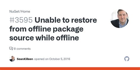 Unable To Restore From Offline Package Source While Offline · Issue