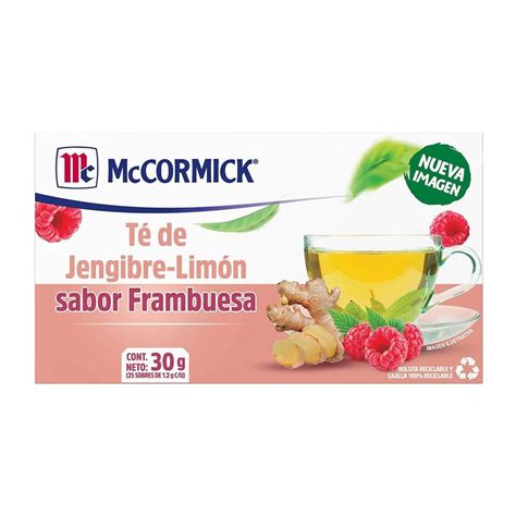 Té De Jengibre Limón Mccormick Sabor Frambuesa 25 Sobres Walmart En