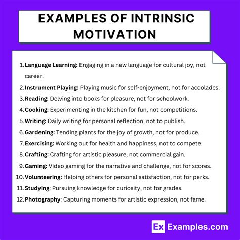 30 Intrinsic Motivation Examples