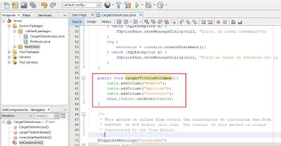 Base De Datos Access Con Java Cargar Datos A Una JTable Con Datos De