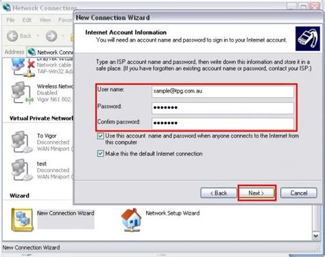 Setting Up PPPoE Authentication On Your PC DrayTek FAQ