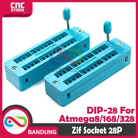 Jual Zif Socket Dip 28 Dip 28p 28 Pin Ic Universal For Atmega Shopee