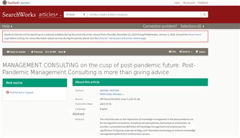 Pdf The How Of Management Consulting On The Cusp Of Post Pandemic Future Post Pandemic