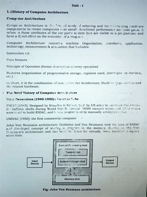 coa unit 1 notes pdf