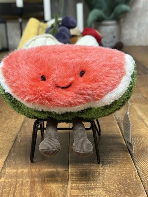 Jellycat Amuseables Small Watermelon Bnwt Rare And Retired Genuine £47