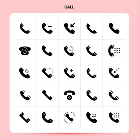 Solid 25 Call Icon Set Vector Glyph Style Design Black Icons Set Web And Mobile Business Ideas