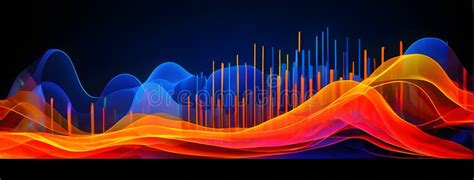 Dynamic Graph With Fluctuating Data Points In Vibrant Colors Stock