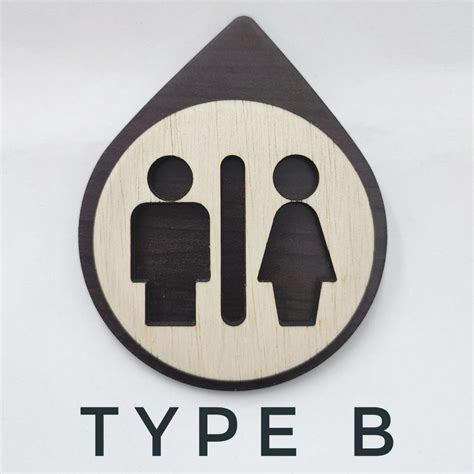 Top Craft Papan Tanda Pintu Tandas Toilet Wood Signage Minimalis Design Decoration Shopee