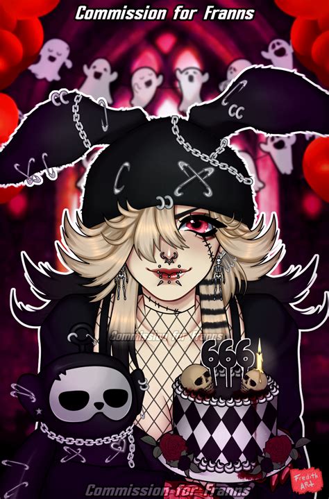 Goth Cake Headshot Ych 1 By Alexainsworth On Deviantart