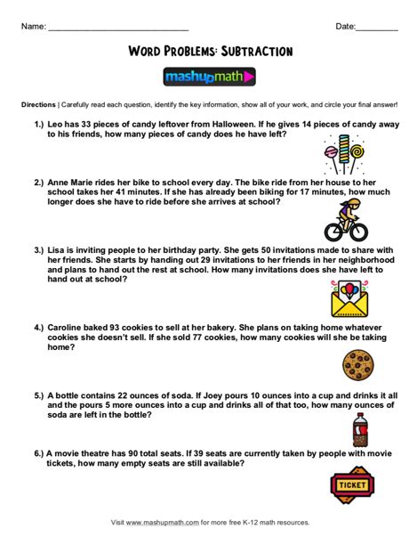 3rd Grade Math Word Problems Free Worksheets With Answers