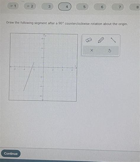 solved draw the following segment after a 90∘