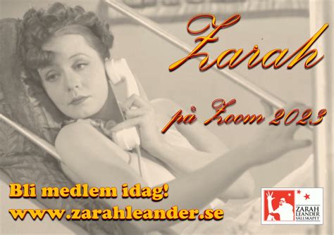 Zarah På Zoom 2023 Zarah Leandersällskapet