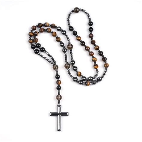 Rosary Bead Necklace For Men