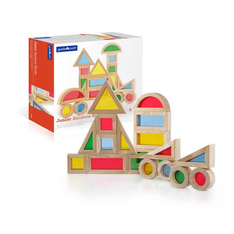 Rainbow Blocks 30 Pc Set Wooden Play Blocks