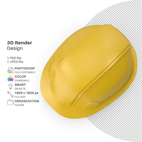 Premium Psd Safety Engineering Hat 3d Modeling Psd File Realistic