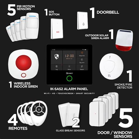 Smart Security Alarm Kits Ik Sas2 Smart Security Alarm Panel Kit