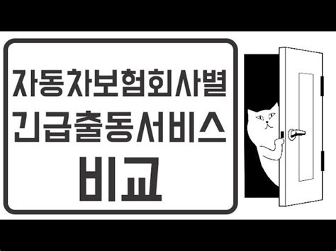 자동차보험 회사별 긴급출동서비스 비교와 콜센터연락처 안내