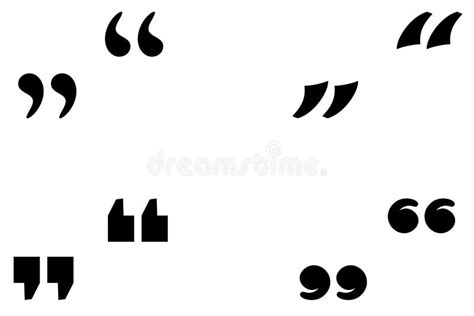 Minimalistic Design Featuring Large Black Quotation Marks Stock Vector Illustration Of Marks